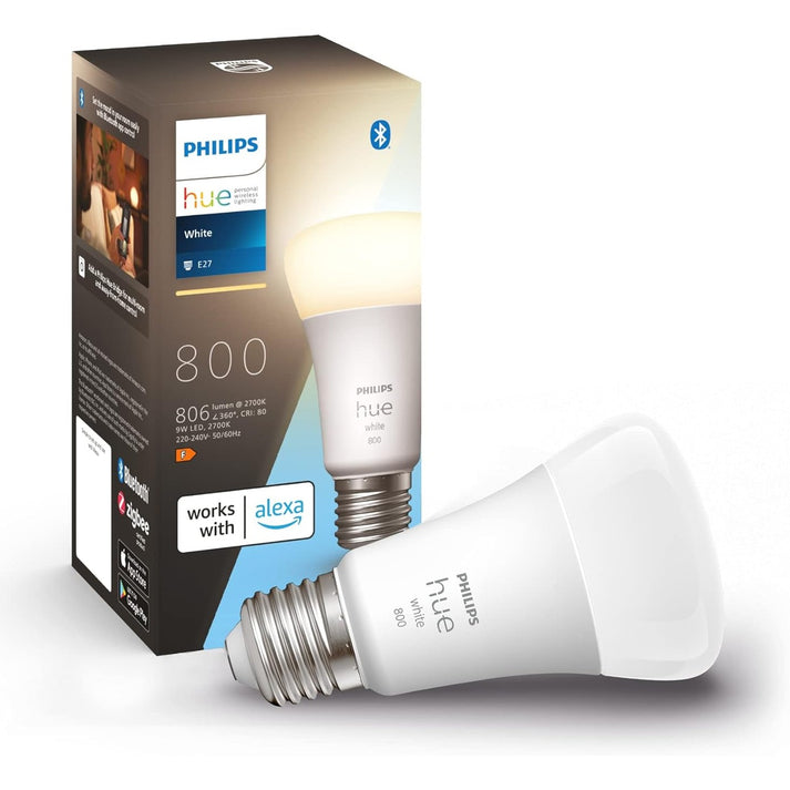 131259 - PHILIPS HUE Llambë LED Inteligjente e Bardhë, 9W, me Prizë E2 ...