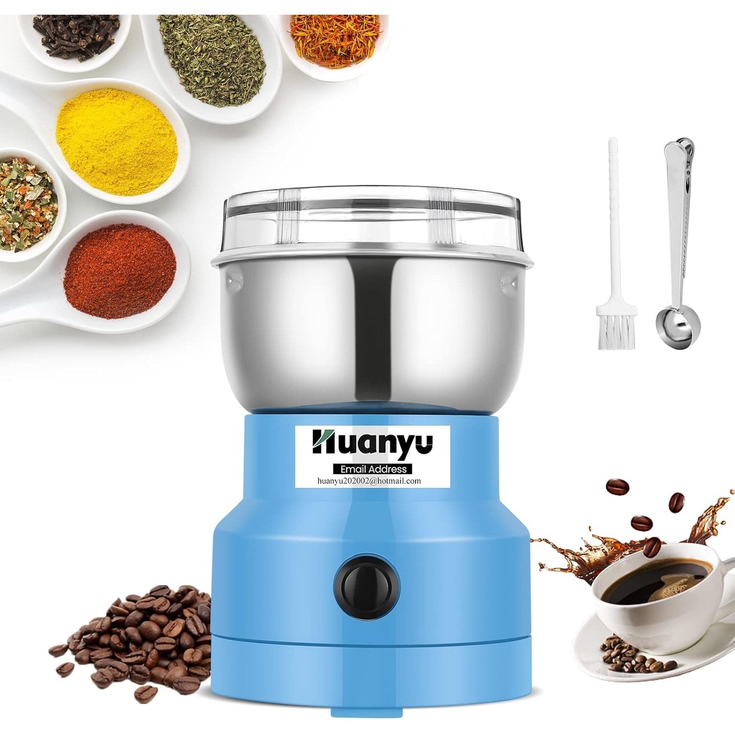 27328 - Huanyu Mulli i Kafesë Elektrik 200g Mulli i Erëzave Mulli i Ka ...