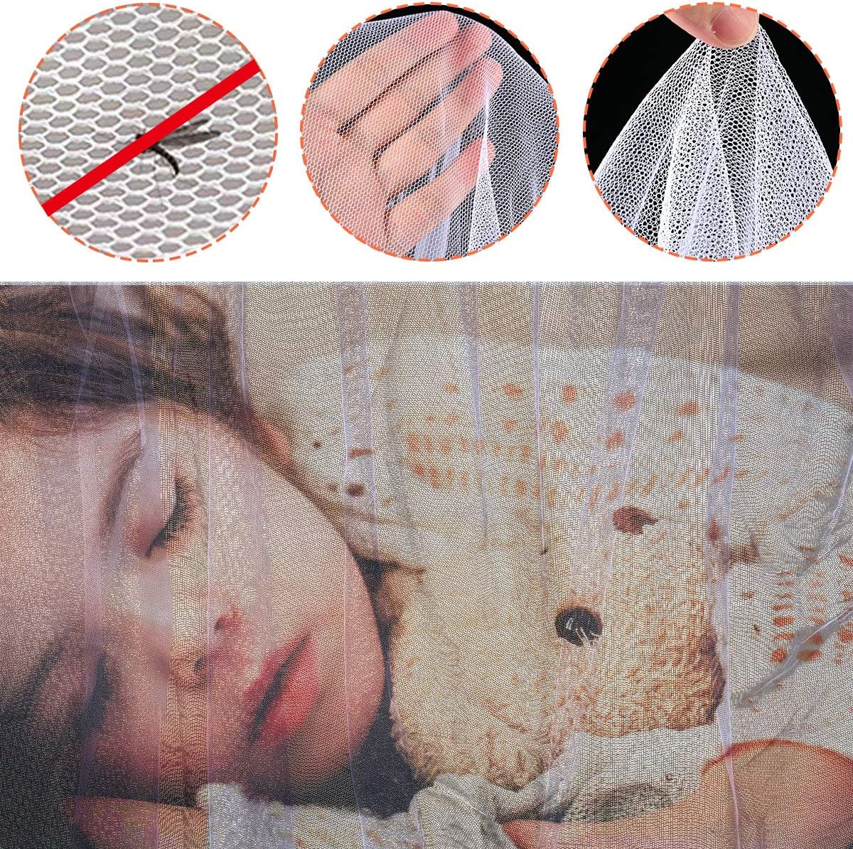 103107 - NABANCE Shtretër Dyshe XXL me Rrjetë Mushkonjash 220x200x200c ...