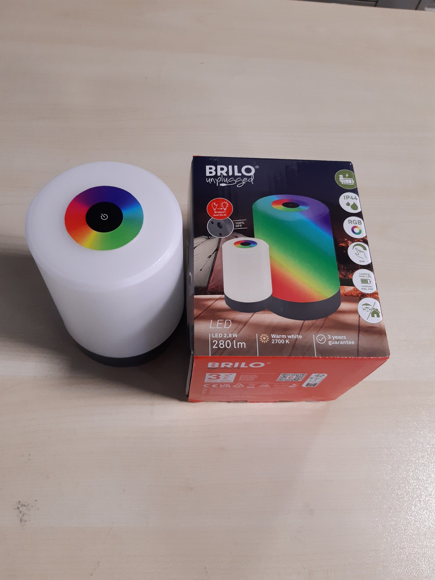 154990 - BRILONER - Llambë Tavoline LED RGBW, IP44, e Prekshme dhe e E ...